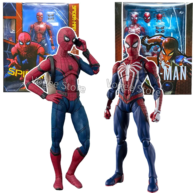 PS4 Spiderman Figure Homecoming Spider Man Action Figures Upgrade Suit ...