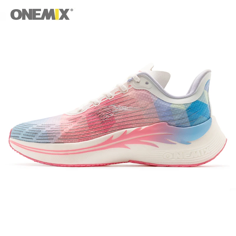 Onemix 남성용 탄소 플레이트 러닝화 마라톤 레이싱화 윙 아머 스니커즈 체육관 조깅 운동 스포츠용 트레이닝 슈즈