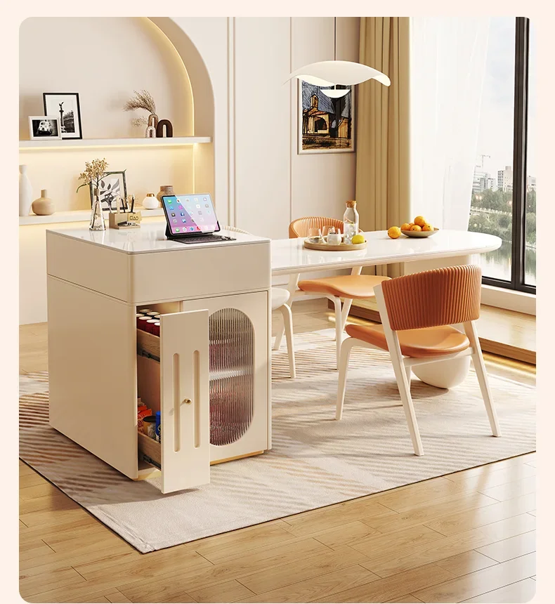 Light-Luxury-Stone-Plate-Kitchen-Island-Dining-Table-Integrated ...