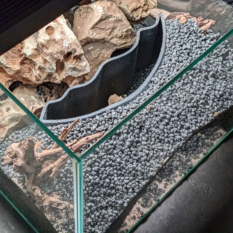 Fish tank cave with observation port for fish, shrimp and other aquatic ...