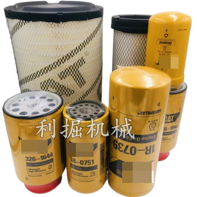 Para Cat 320d 323d 320c filtro de aceite original de fábrica, filtro ...