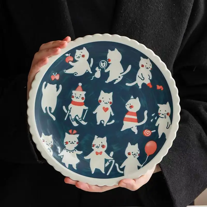 Cat-Ceramic-Tableware-Japanese-Style-Cute-Ceramic-Plate-Dessert-Plate ...