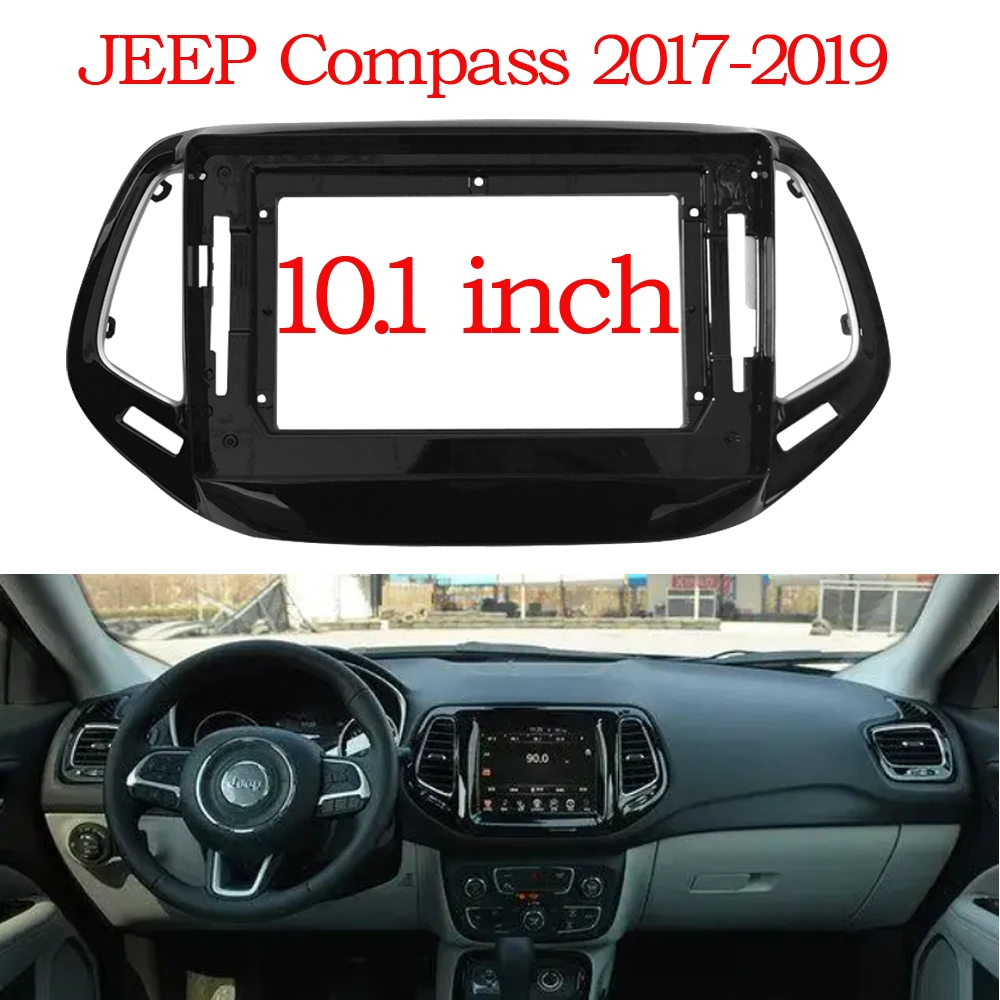 2-Din-10-1-Inch-Car-Radio-Plastic-Fascia-Panel-Frame-for-JEEP-Compass ...