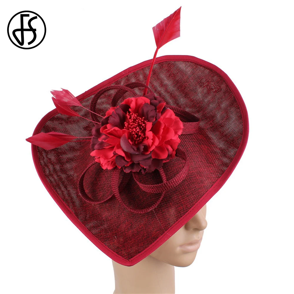 Fs Fascinators Imitation Linen Horse Racing Festival Hat Luxury Banquet ...