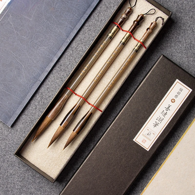 Painting Calligraphy Brush Set Wolf Hard Hair Chinese Regular Script ...
