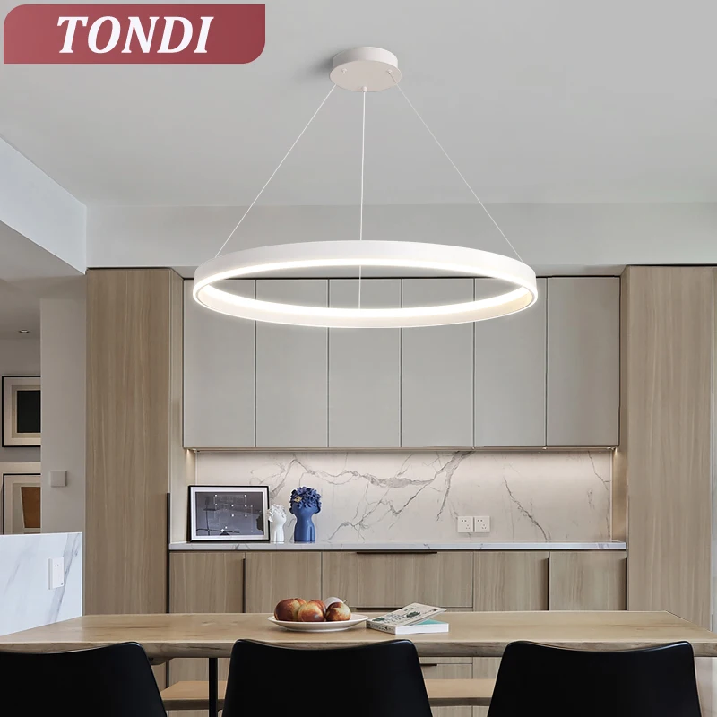 LED-Chandelier-Modern-Round-Ceiling-Lighting-For-Living-Room-Dining ...
