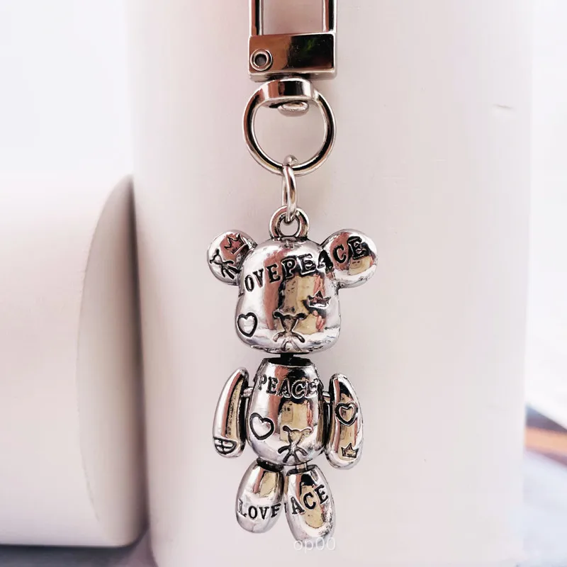 Metal-Movable-Robot-Rabbit-Bear-Key-Chain-Mobile-Phone-Trinket-Airpods ...
