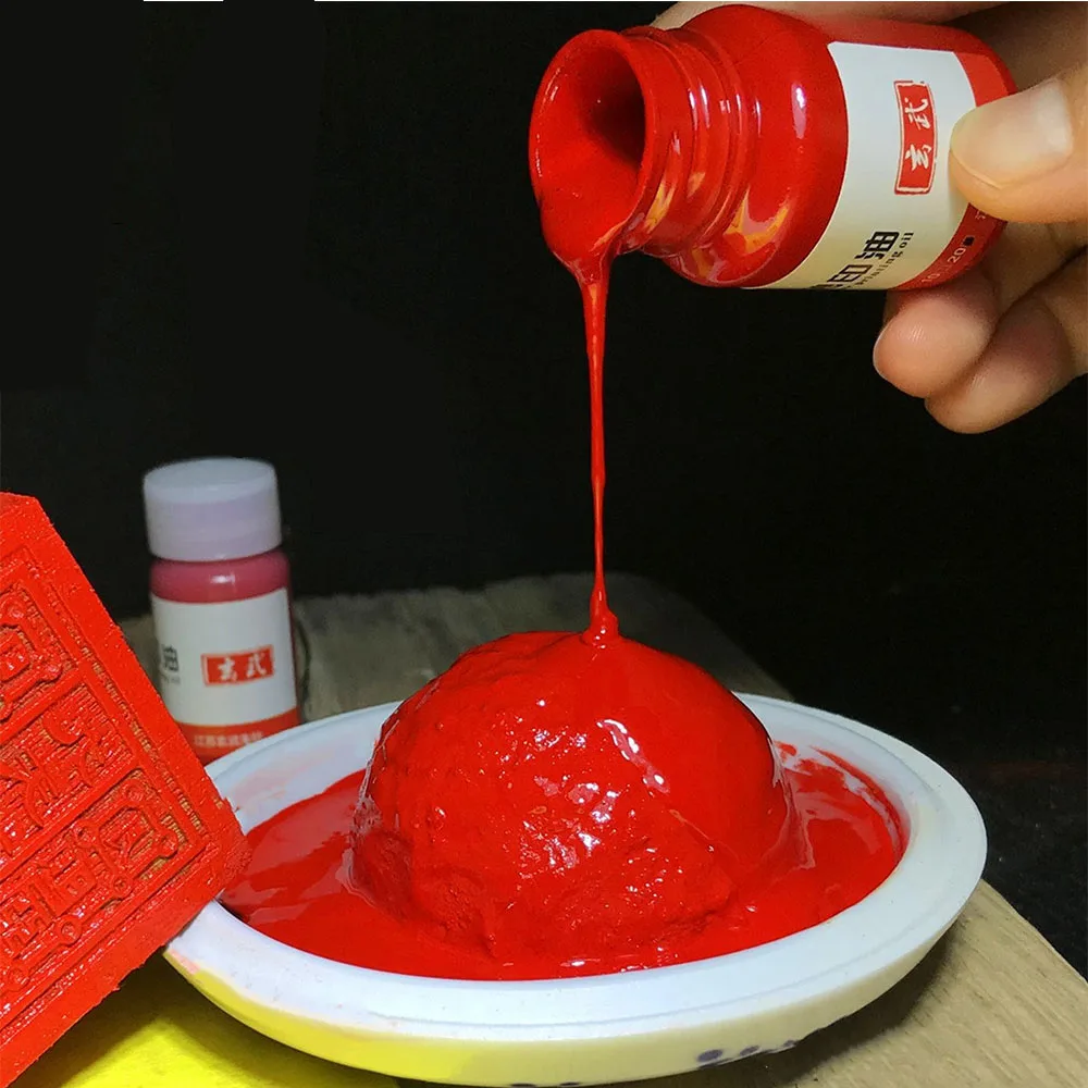 Cinnabar Printing Oil Castor Oil For Inkpad Stamp Paste Oil Stamp Pad ...