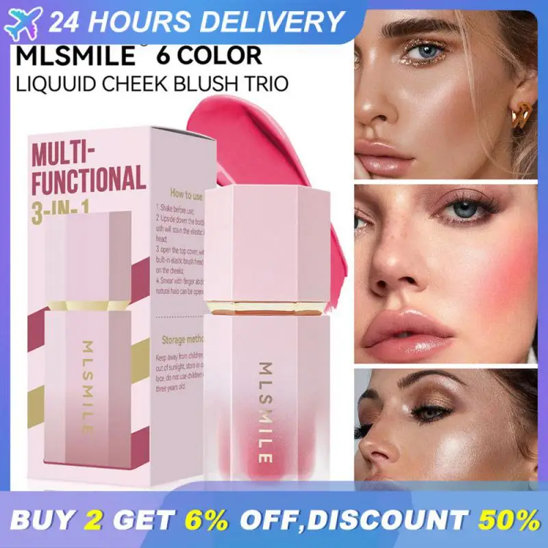 Waterproof-Face-Liquid-Blush-Cheek-Tint-Sponge-Tip-Soft-Smooth-Face ...