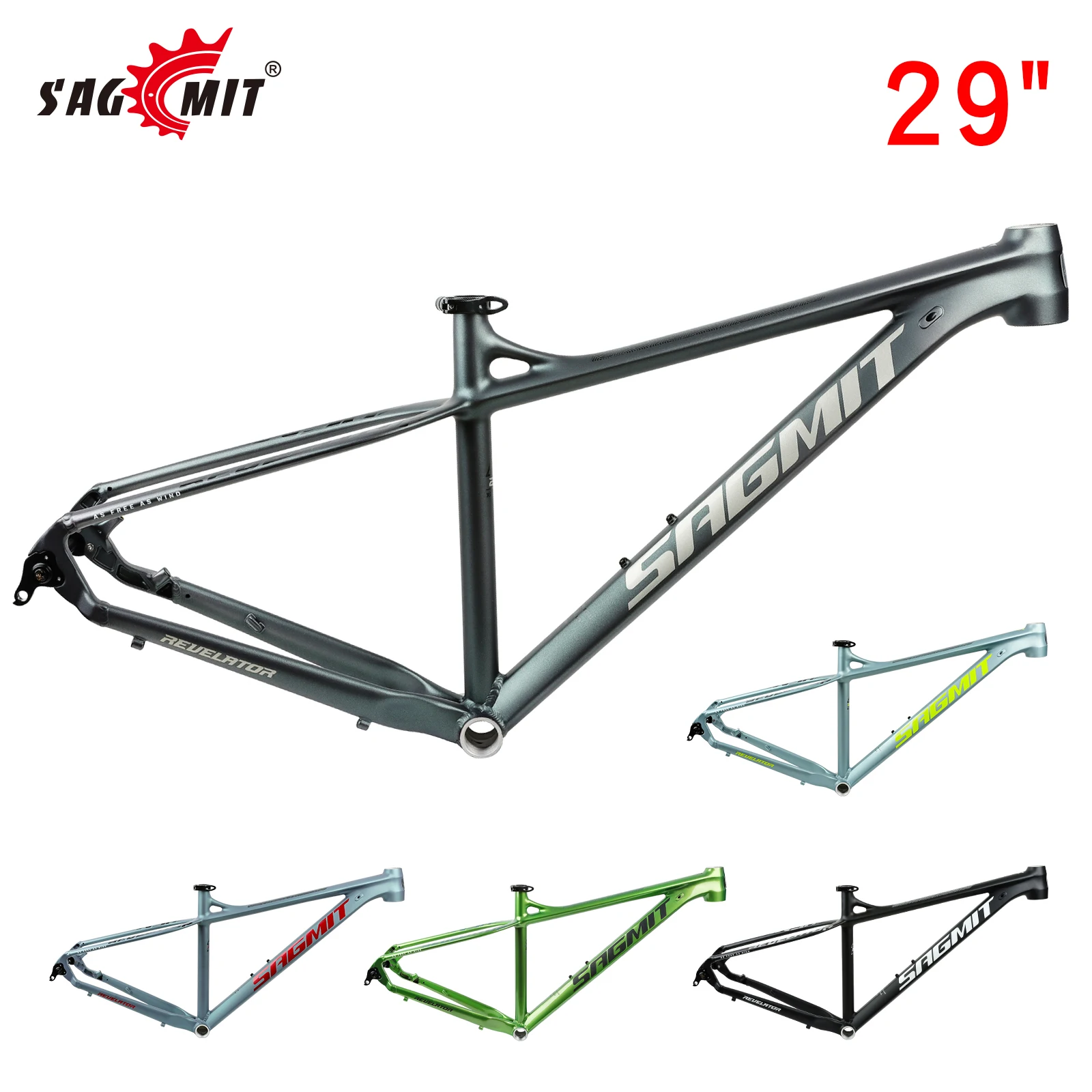 Sagmit Quadro MTB Liga Alumínio 29" Eixo 142x12mm Roteamento Interno