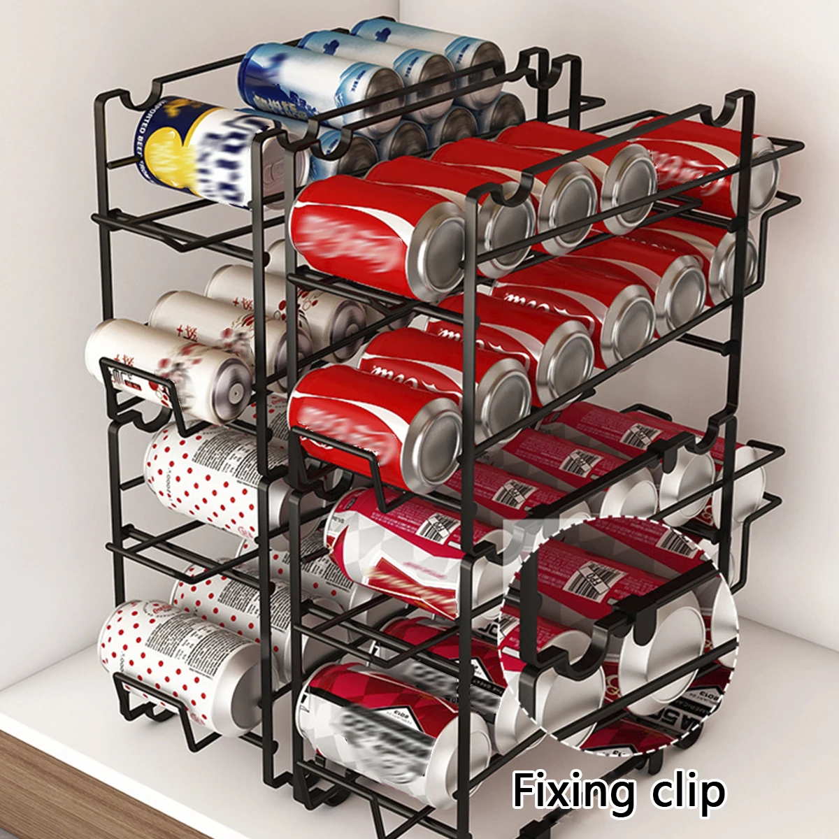 2Pcs-Soda-Can-Storage-Rack-Stackable-Beverage-Can-Organizer-Non-slip ...