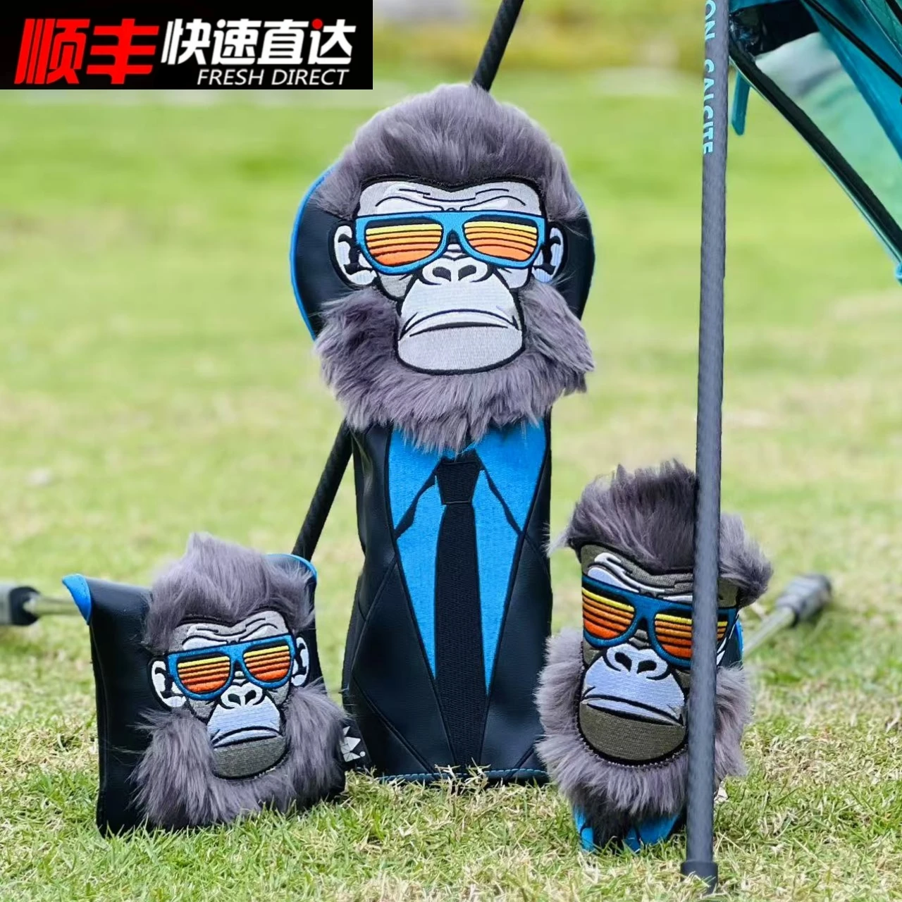 New golf wood Covers, high-quality PU Monkey Driver Covers, Gorilla golf tee wood 3/5 UT putter ...