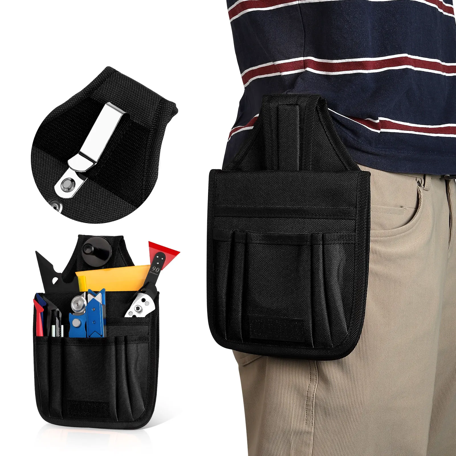 Multifunctional Tool Bag Car Vinyl Wrap Tools Storage Bag Waist Bag ...
