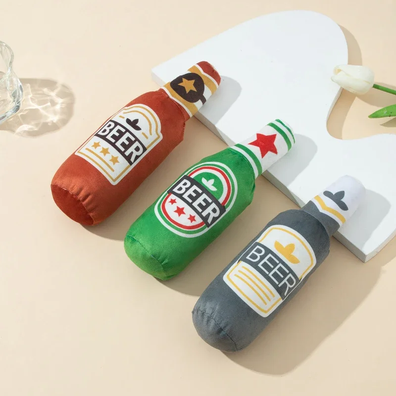 Creative-Plush-Filled-Dog-Toy-Vodka-Whiskey-Beer-Bottle-Shaped-Dog ...