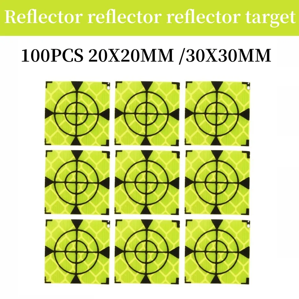 100pcs-Reflector-Folha-Fita-Reflectiva-Alvo-Esta-o-Total-Reflector-Alvo ...
