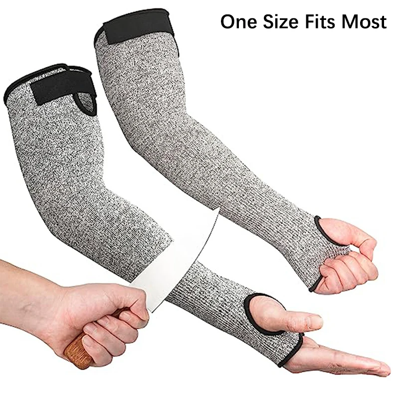 1-Pair-Level-5-HPPE-Adjustable-Cut-Resistant-Arm-Sleeve-Cover-Anti ...