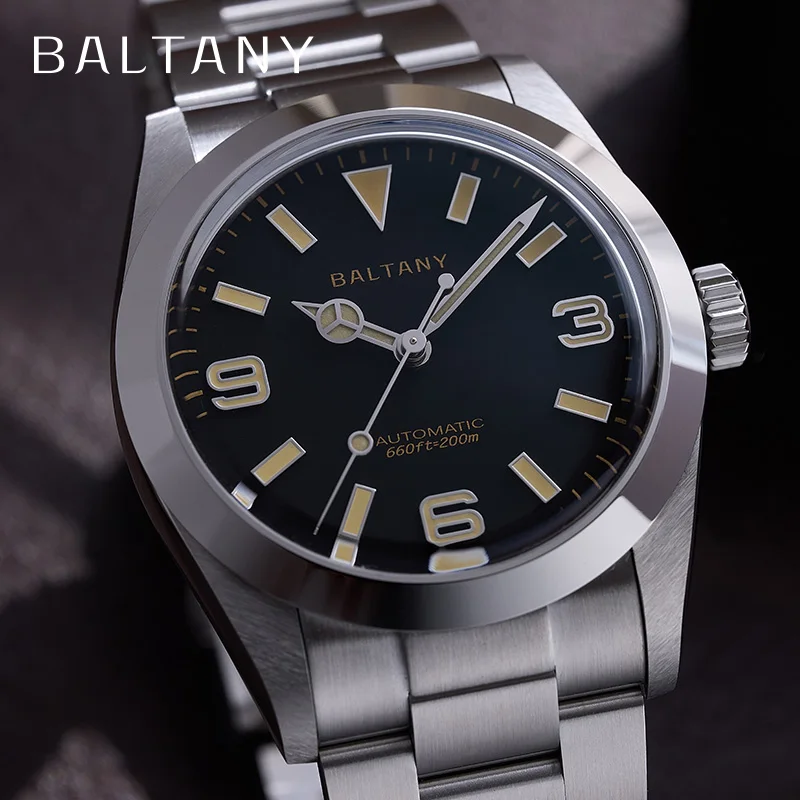 Baltany-36mm-Explorer-Homage-Watches-Brushed-Bracelet-NH38-Automatic ...