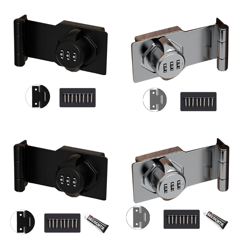 Cabinet-Password-Locks-No-Punching-Combination-Lock-Keyless-Sliding ...