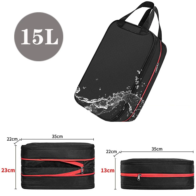 Travel Compression Packing Cubes Double Layer Portable Pouch Zipper ...