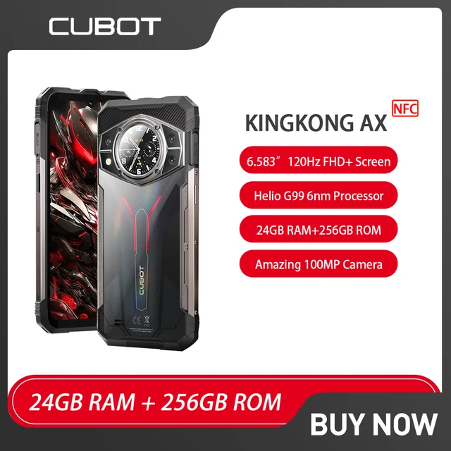 Cubot KINGKONG AX Rugged Smartphone Android 14 24GB RAM+256GB ROM Octa ...