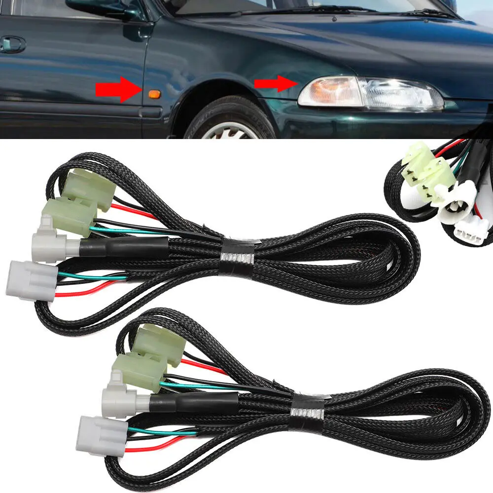 Side-Marker-and-City-Light-Harness-Connector-For-Honda-Civic-92-00-For ...