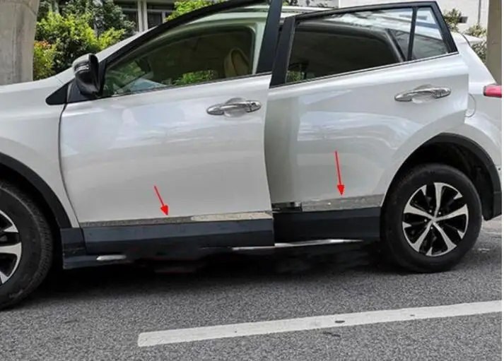 Car-Styling-For-Toyota-RAV4-Side-Door-Molding-Stainless-Steel-Body-Trim ...