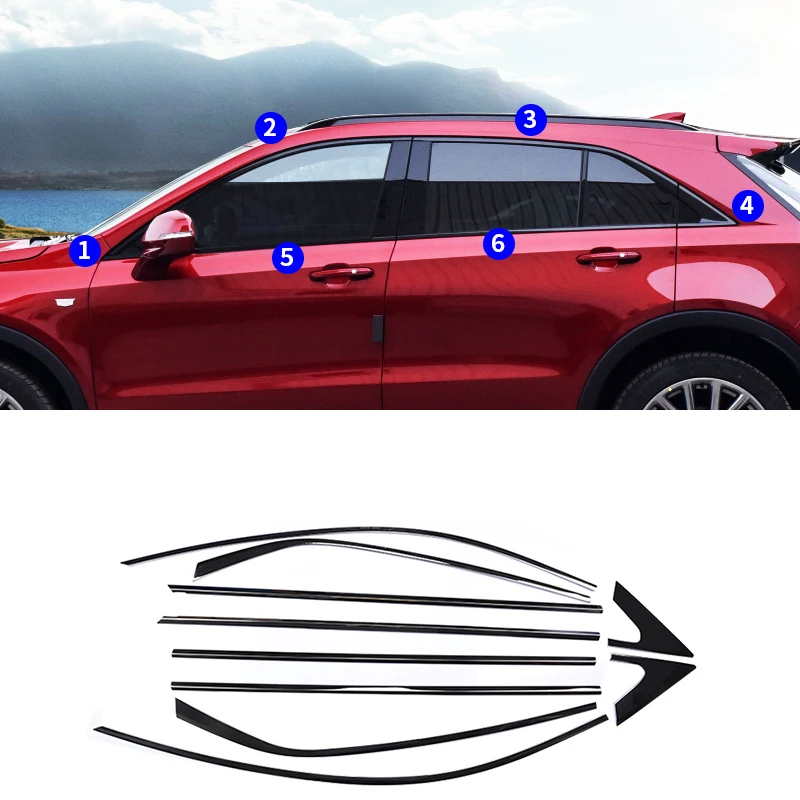 Car accessories For Cadillac XT4 2018 2022 2023 stainless steel Black ...