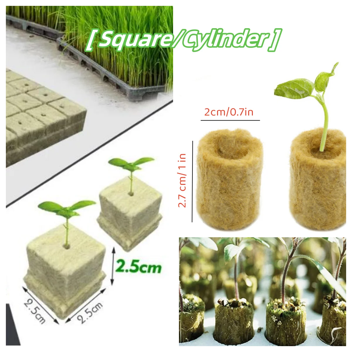 100PCS-25x25x25mm-27x20mm-Soilless-Culture-Substrate-For-Water ...