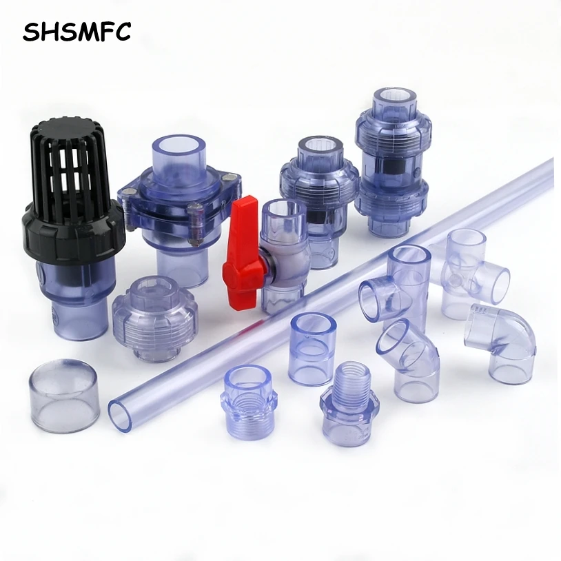 20-50mm-High-Quality-Blue-Transparent-UPVC-Pipe-Connectors-Garden-Water ...