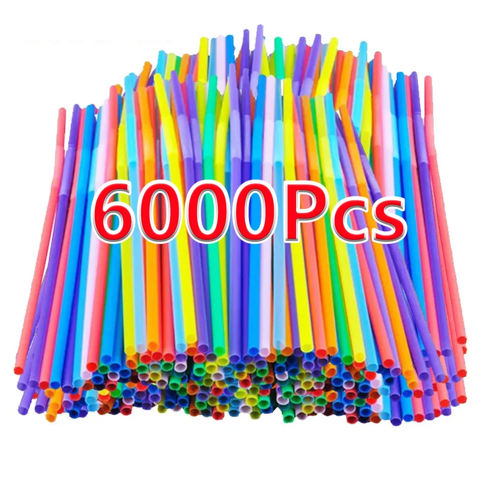 50-6000PCS-Top-Colorful-Black-Drinking-Straws-cocktail-Straw-Beverage ...