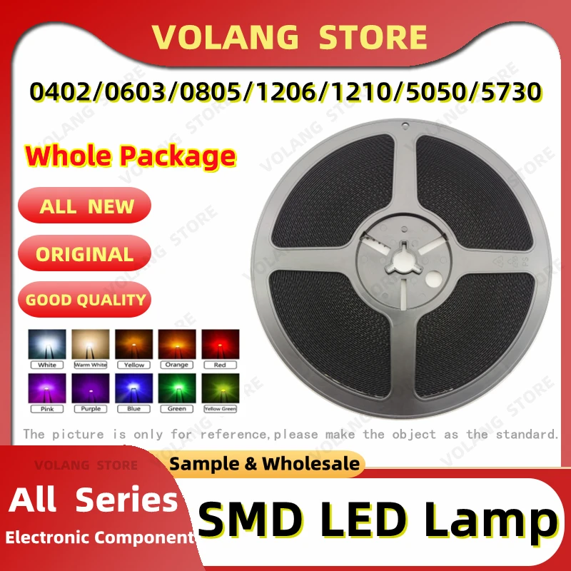 Whole Package 0402 0603 0805 1206 1210 3528 5050 5730 Smd Led Lamp Red ...