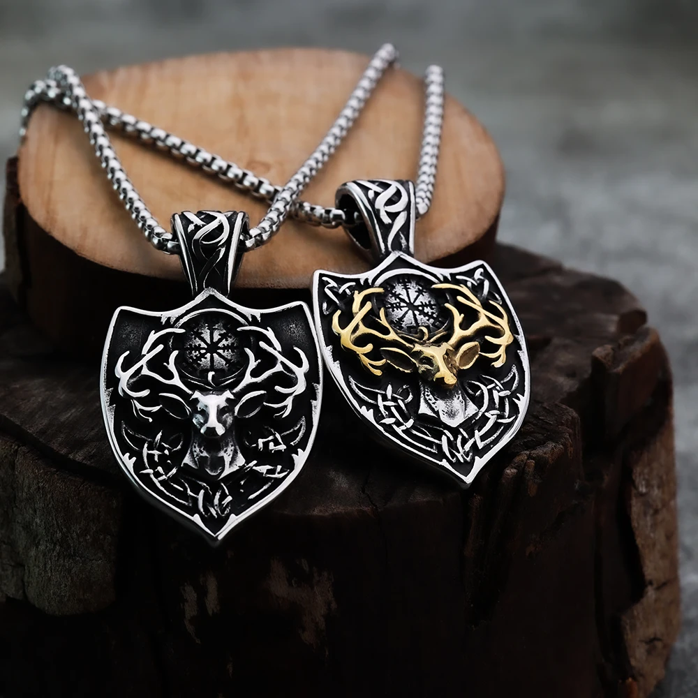 European-and-American-Style-Viking-Rune-Animal-Deer-Head-Talisman ...