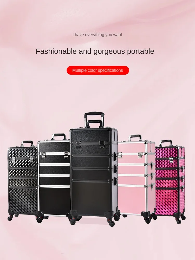 Professional-2-3-4-layer-makeup-trolley-suitcase-large-capacity-storage-box-cabinet-portable ...