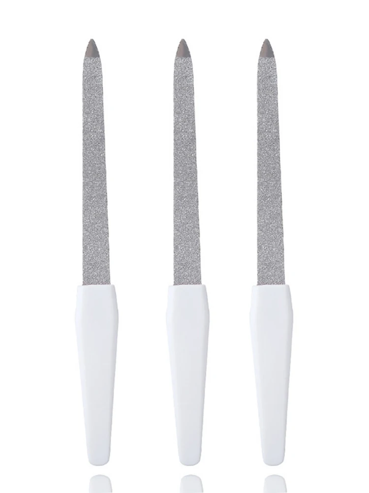 3 pcs Anti-Slip Stainless Steel Nail Files - Double Sided Nail Filer ...