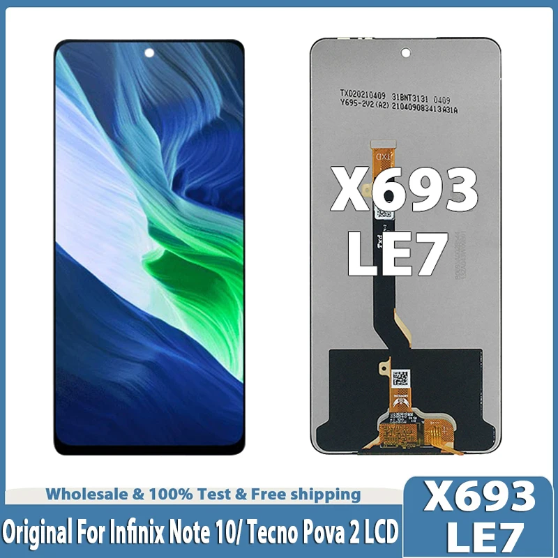For Infinix Note 10 X693 Lcd Display Touch Screen Digitizer Assembly ...