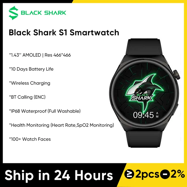 Original Black Shark S1 Smartwatch 1.43” AMOLED Screen Health ...