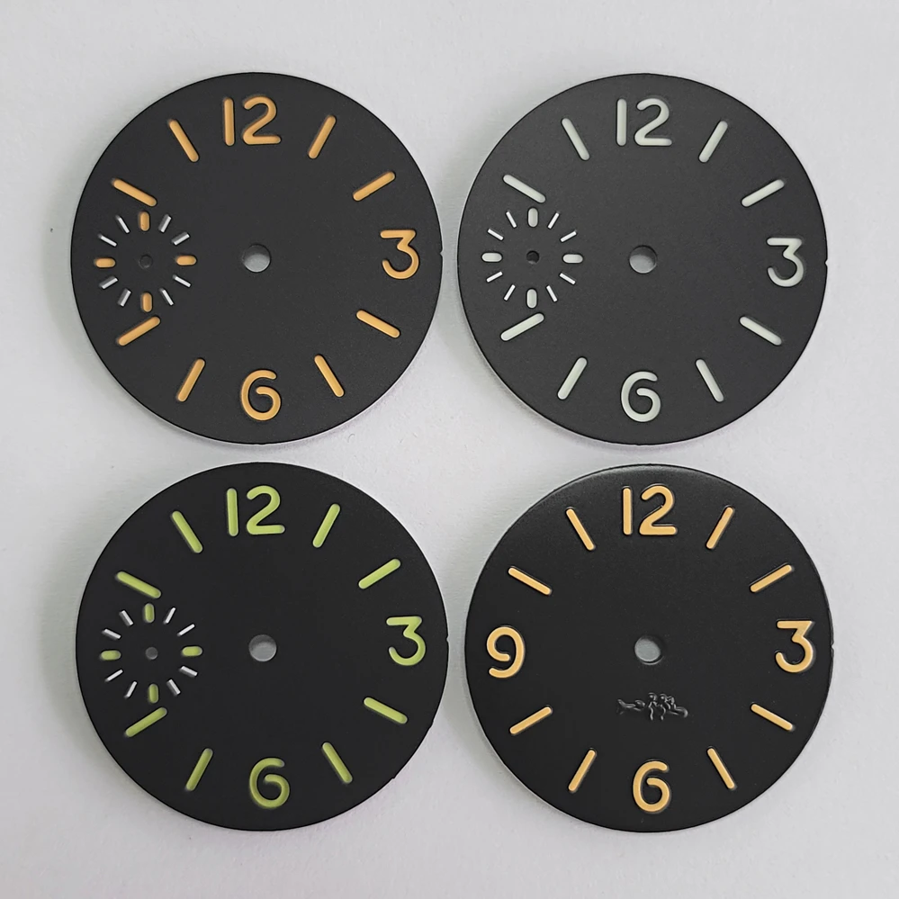 34-5mm-Watch-Dial-Green-Luminous-Watch-Face-for-ETA6497-ST3600-Movement ...