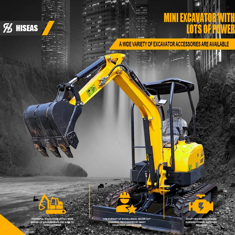 Rugged-1-Ton-Mini-Excavator-Sells-2-Ton-Mini-Digger-Ensures-Safe-And ...