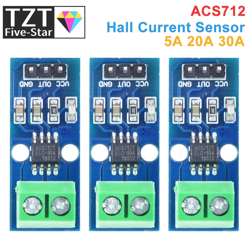 TZT-ACS712-5A-20A-30A-Range-Hall-Current-Sensor-Module-For-Arduino ...
