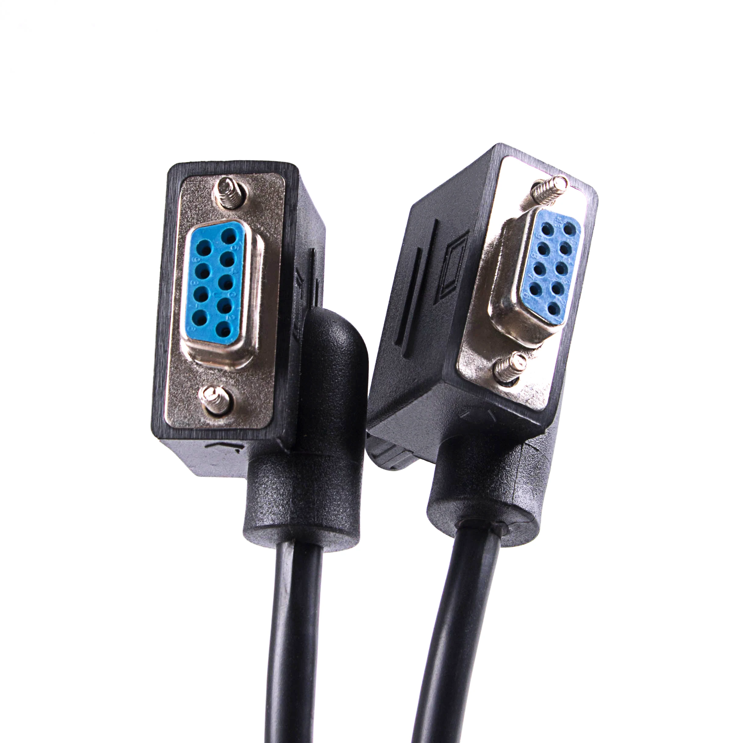 DB9 Serial Cable Male to Female Left Right Angled Extension Straight Cable