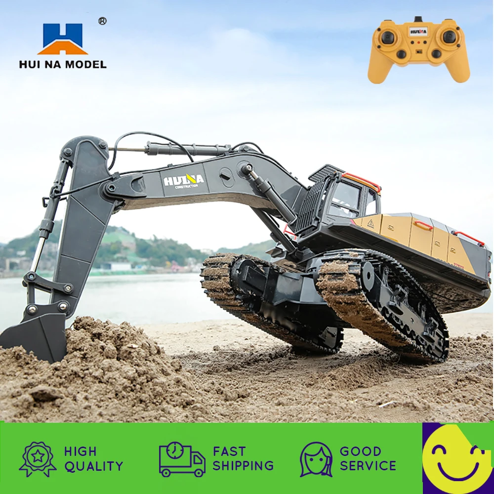 Huina 592 Large Rc Excavator 1:14 Cars Trucks Crawler Remote Control ...