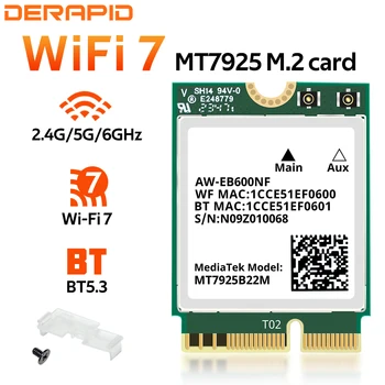 Wi-Fi 7 MT7925 M.2 WiFi 7 card 5400Mbps M.2 key For Bluetoith 5.3 Wifi ...