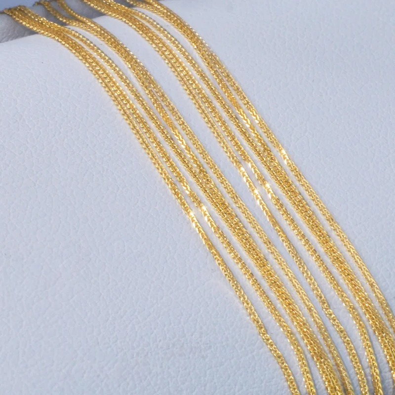 NYMPH Pure 18K yellow Gold Chopin Chain Necklace Au750 Fine Jewelry ...