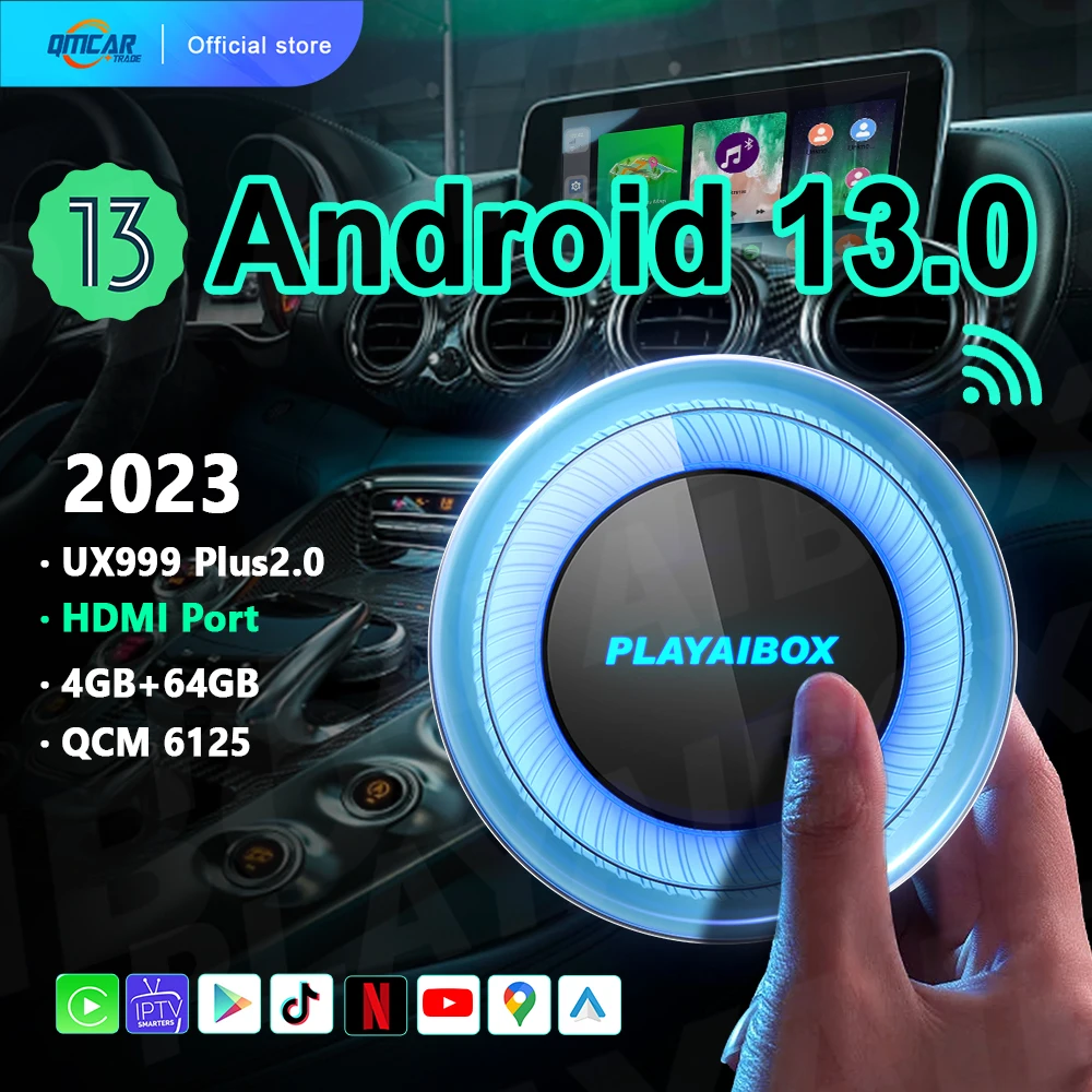 도요타 포드 마쓰다 볼보용 카플레이, 안드로이드 13, 자동차 지능형 시스템, 넷플릭스, Iptv, Ai 박스, 4 + 64G ...