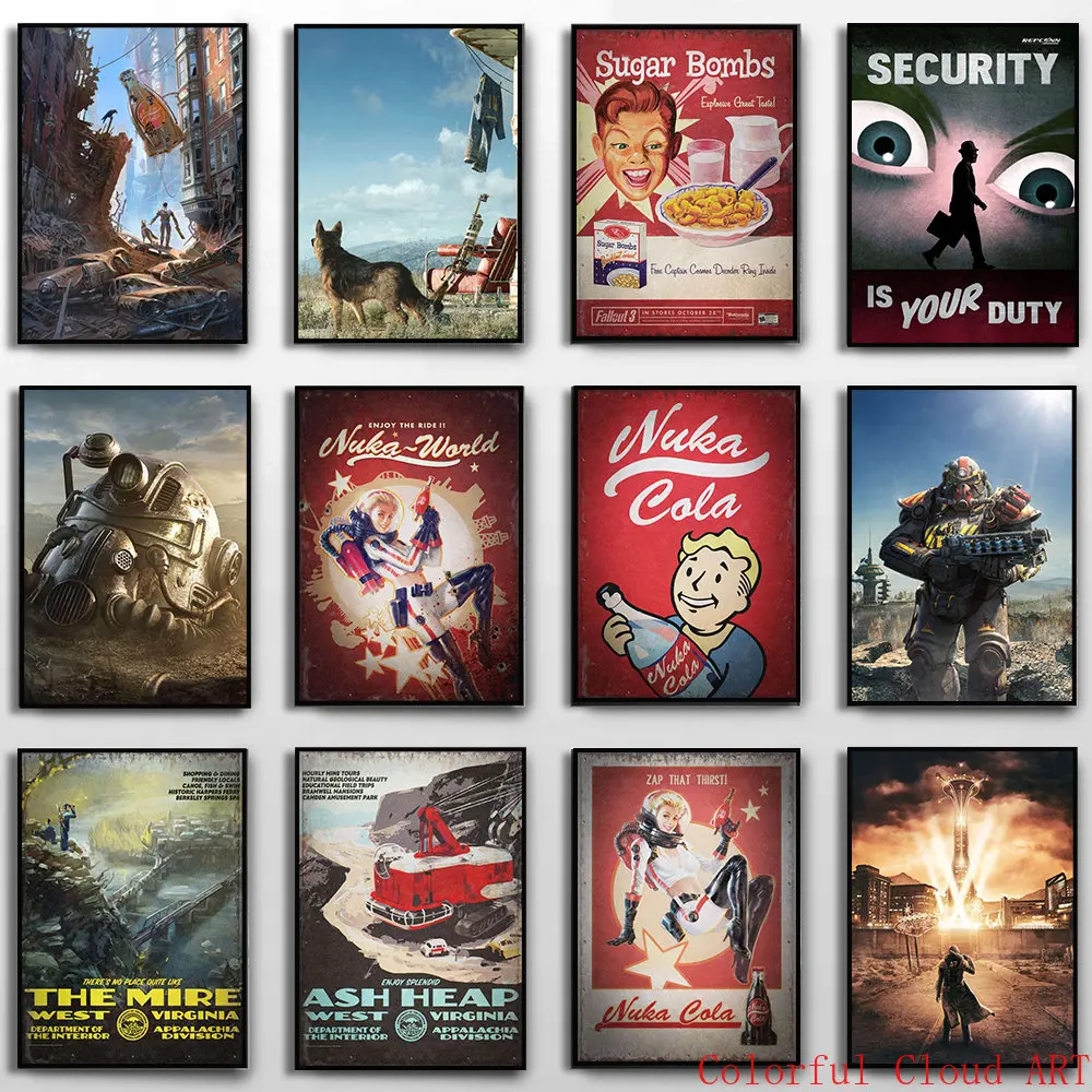 Fallout 4 Home Decoration | Canvas Painting Fallout 4 | Fallout New ...