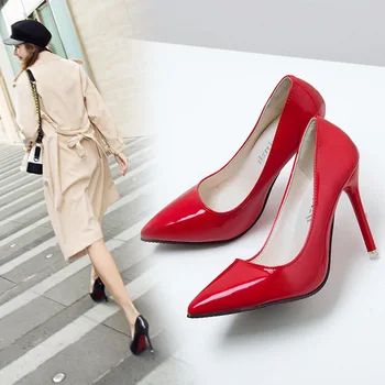2024 Women Red Bottom 10cm High Heels Platform Fetish Nightclub Pumps ...