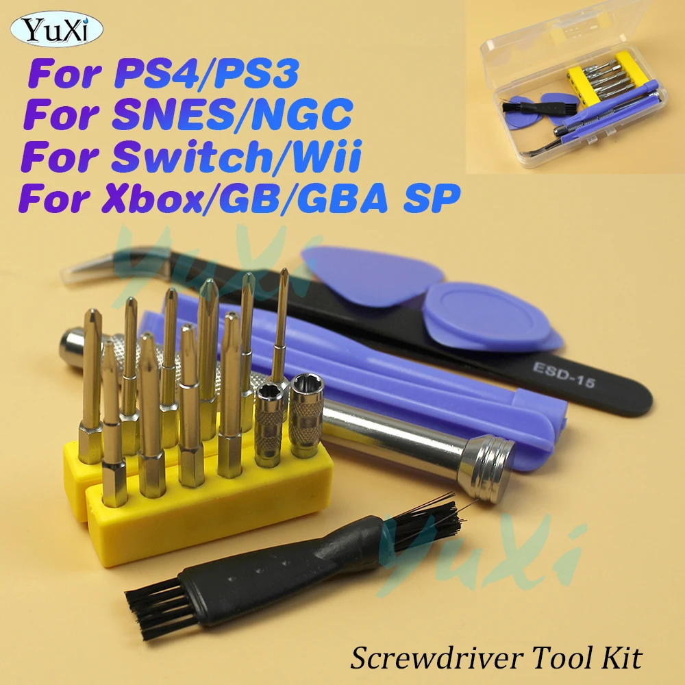 1Set-Screwdriver-Tool-Game-Machine-Repair-Tools-Kit-For-PS4-PS3-Switch ...