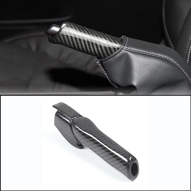 For Nissan GTR R35 2008-2021 Real Carbon Fiber Hand Brake Handle Cover ...