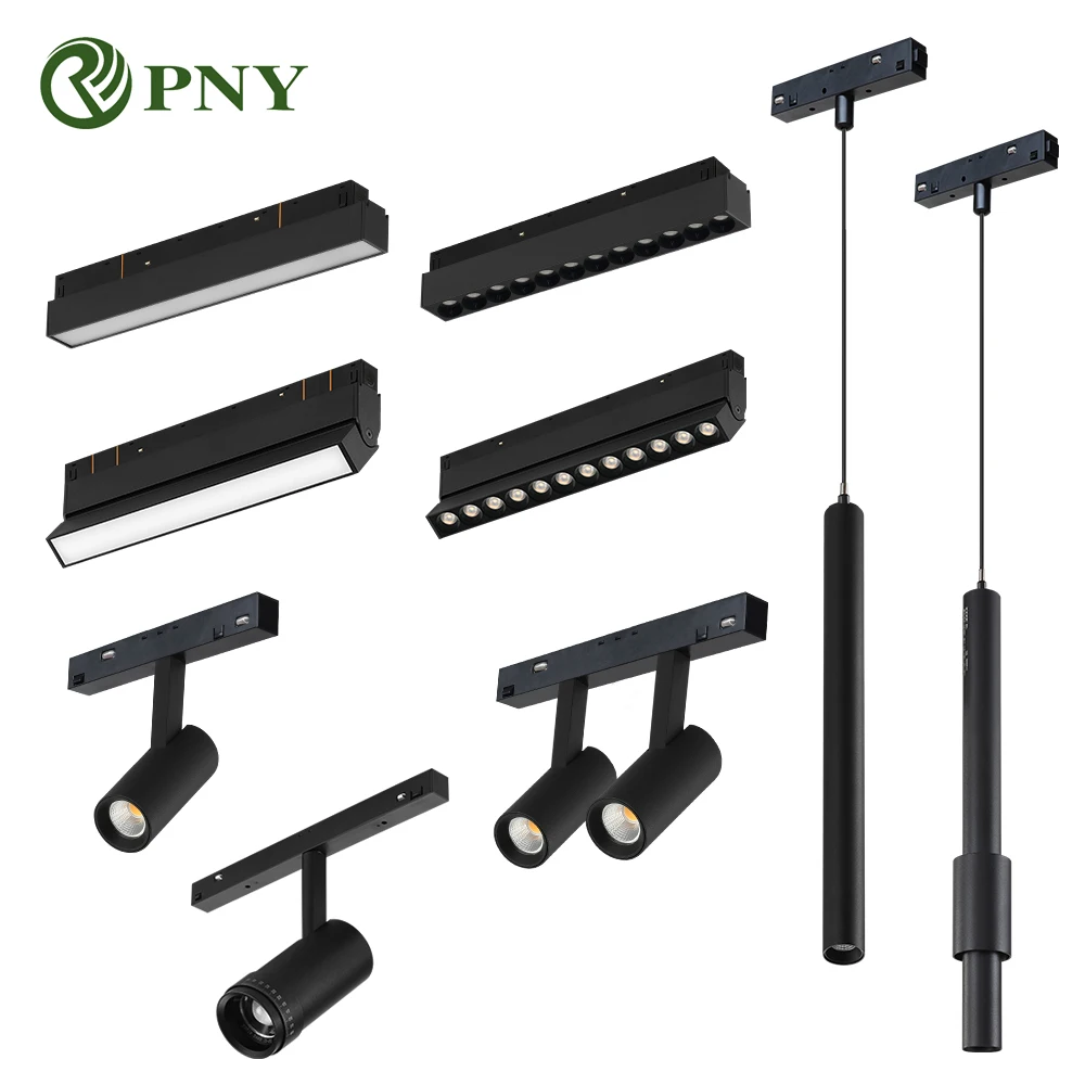 Magnetic Track Light 48V Magnet Spotlight Dimmable Floodlight Dali Rail ...