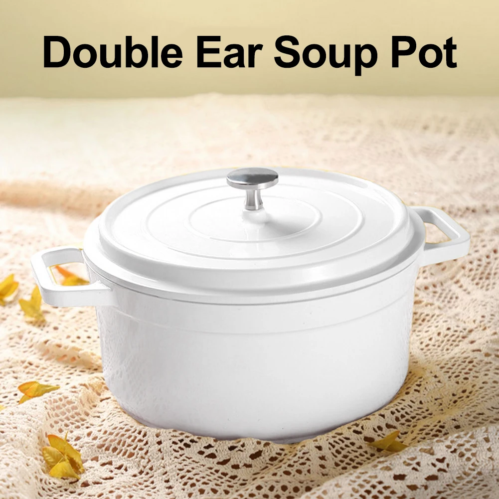 Home-Kitchen-Enamel-Stock-Pot-with-Lid-Nonstick-Heat-Preservation ...